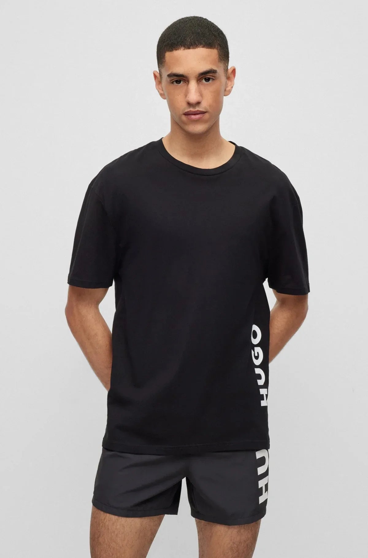 One side logo printed Cotton-jersey T-shirt – Be Yourself Clothing